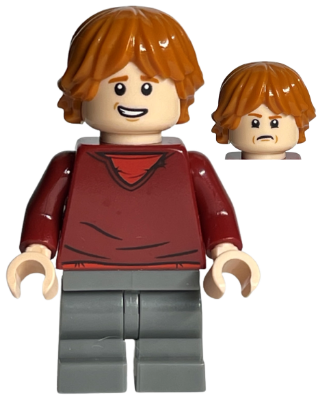 Ron Weasley - Dark Red Sweater, Dark Bluish Gray Medium Legs LEGO Harr ...