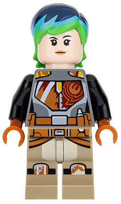 Sabine Wren - Bright Green and Dark Blue Hair LEGO Star Wars Minifigur ...